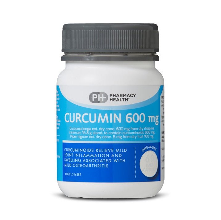 PHarmacy health CURCUMIN 600MG 60 CAPSULES – OzChemist Australia