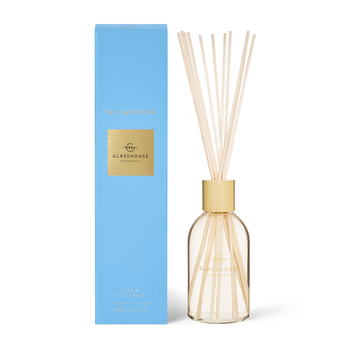 Glasshouse The Hamptons Fragrance Diffuser Teak & Petitgrain 250ml – OzChemist Australia