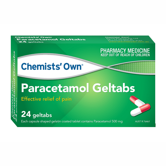 Chemistsâ€™ Own Paracetamol Geltabs 24s (Alternative to Panadol Mini C ...