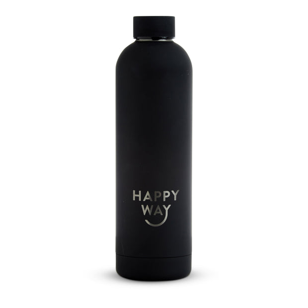 HAPPY WAY Insulated Stainless Steel Bottle Black Matte 750ml ...