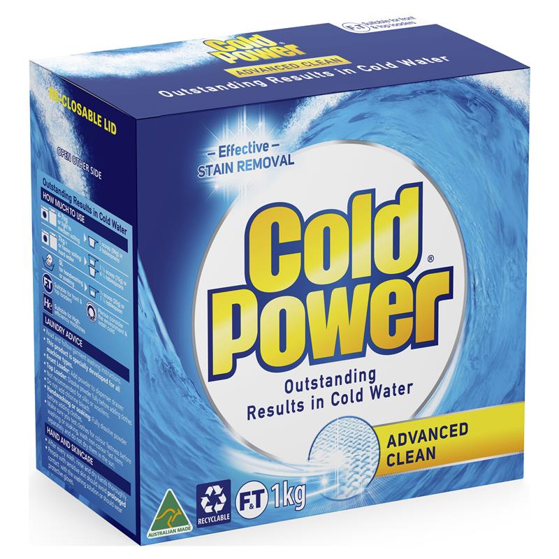 Cold Power Advanced Clean Laundry Powder 1kg – OzChemist Australia