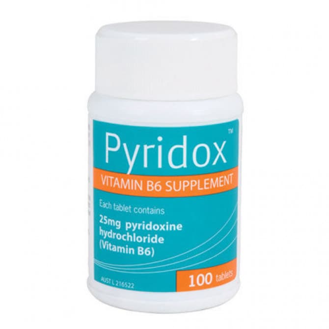 Pyridox Vitamin B6 Supplement 100 Tablets – OzChemist Australia