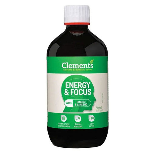 Clements Energy & Focus Tonic 500ml – OzChemist Australia