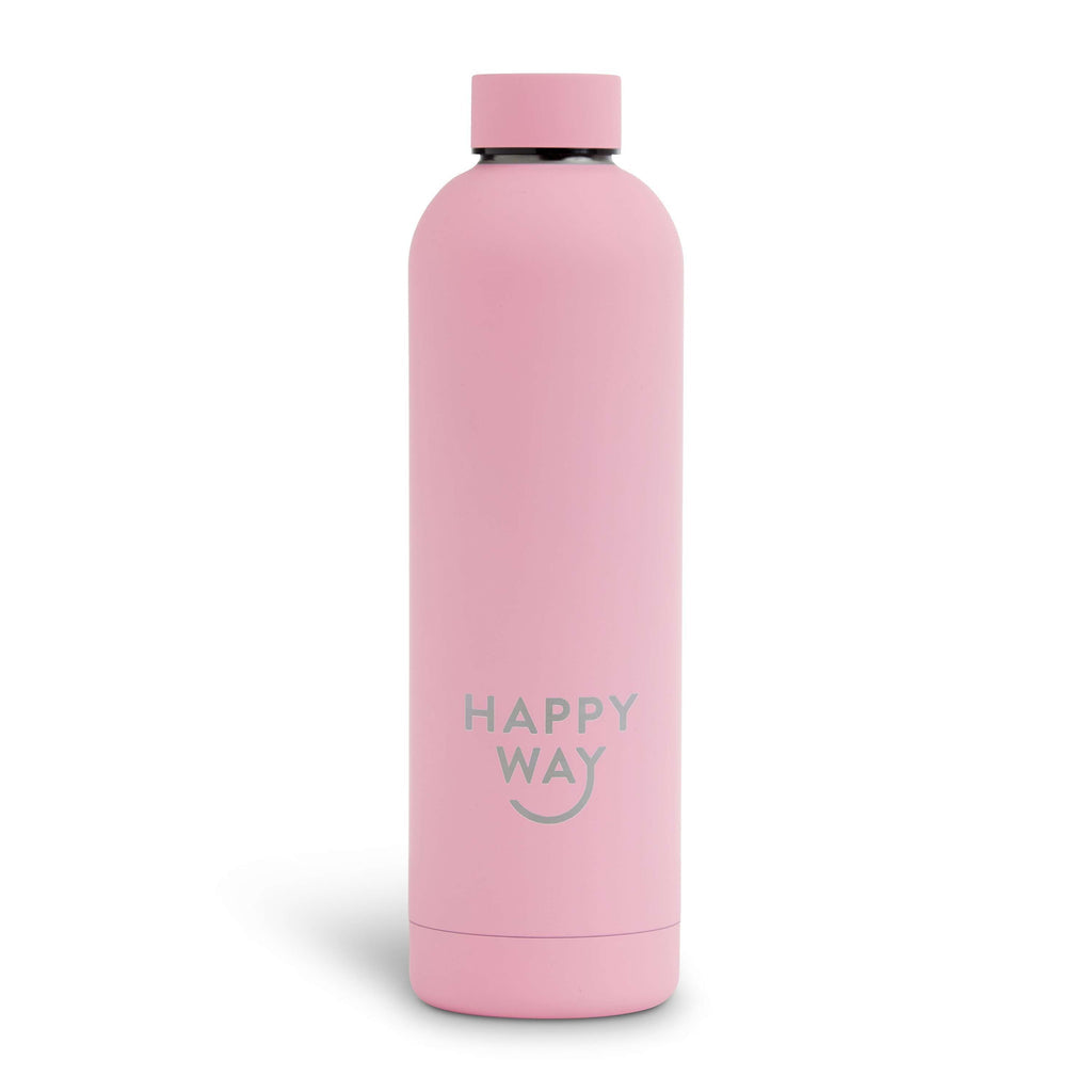 HAPPY WAY Insulated Stainless Steel Bottle Pink Matte 750ml – OzChemist ...